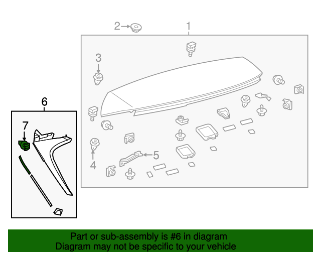 2015-2021 Lexus Side Spoiler 76087-78010 | Longo Lexus
