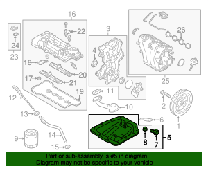 2012-2019 Hyundai Oil Pan 21510-2B040 | OEM Parts Online