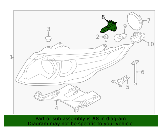 Genuine Headlamp Bulb for 2012-2019 Land Rover | Land Rover Part ...