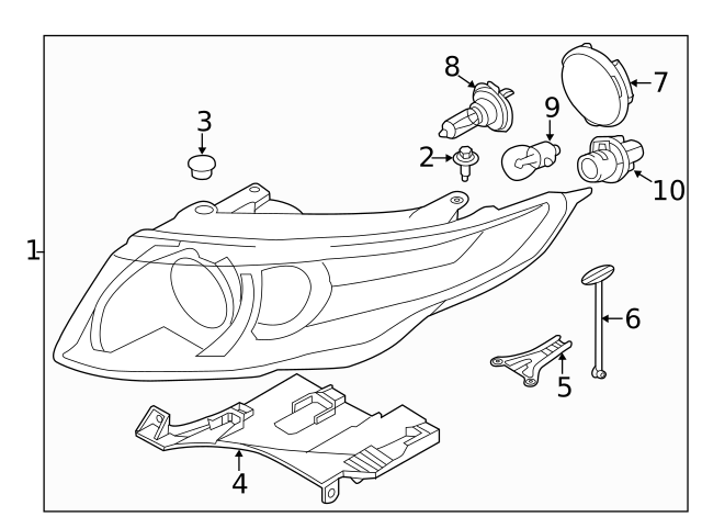 2012-2019 Land Rover Headlamp Bulb LR044458 | OEM Parts Online
