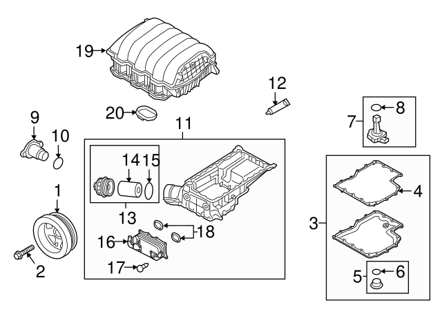 2011-2016 Porsche Panamera Intake Manifold Gasket 946-110-146-02 ...