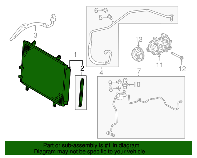 2012-2018 Toyota Condenser Assembly 88460-06230 | Toyota Parts Center