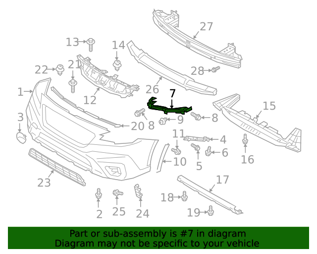 2020-2022 Subaru Corner Support 57707AN01A | Subaru Parts Store