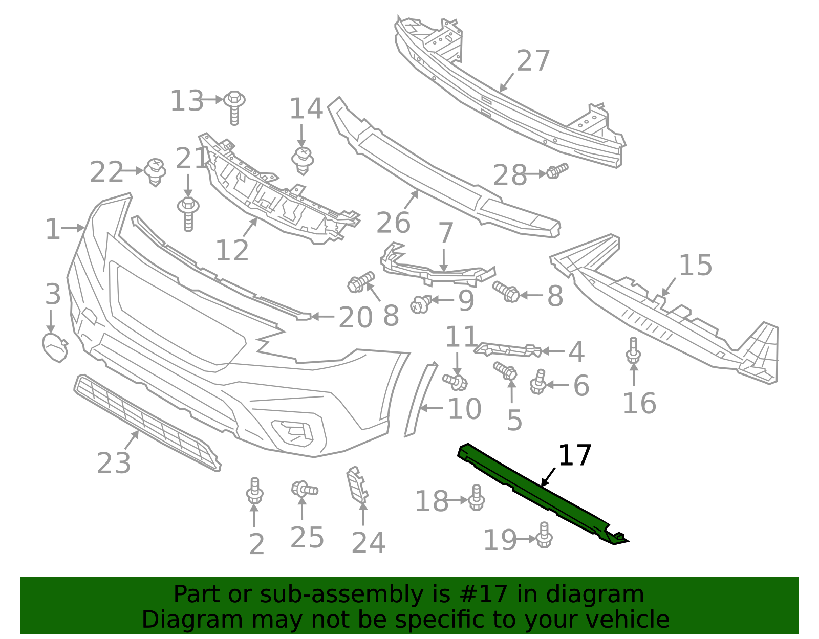 2020-2022 Subaru Outback Bumper Under Guard - Front 57734AN00A | Subaru ...