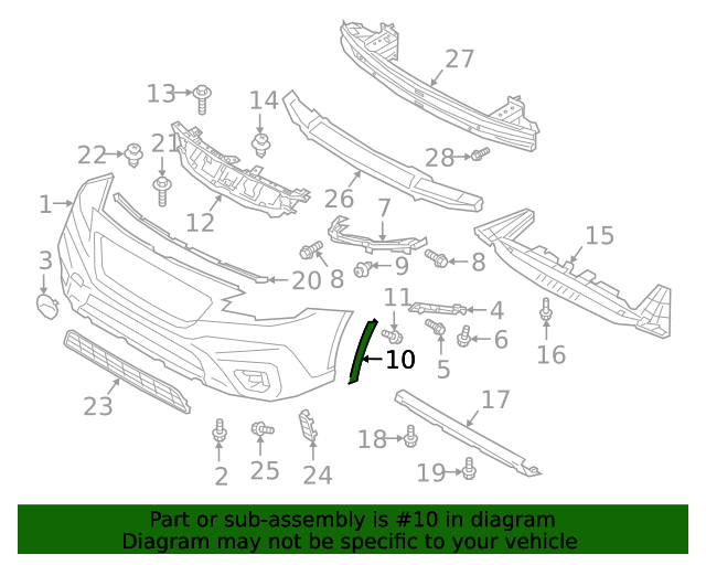 57756AN00A - Side Trim - 2020 Subaru Outback | World OEM Parts Subaru