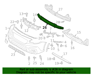 2020-2022 Subaru Energy Absorber 57705AN00A | Subaru Parts Store