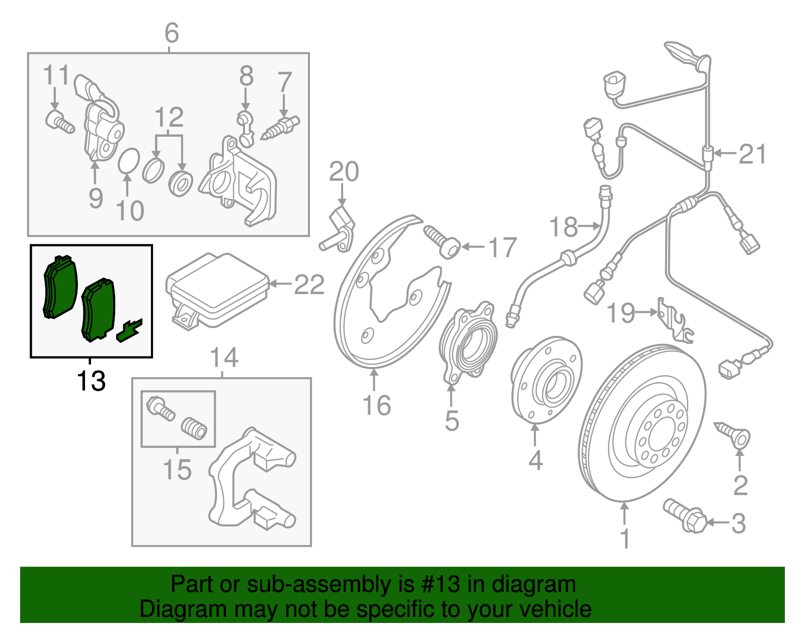 2008-2017 Audi Brake Pads Rear 8K0-698-451-A | Genuine Audi Parts