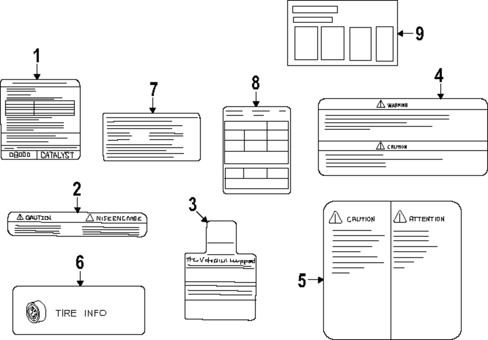 2023-2025 Nissan Frontier A/C System Information Label 27090-9BU0B ...