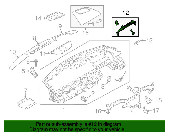 2018-2023 Land Rover Range Rover Velar Cluster Bezel LR094757 ...