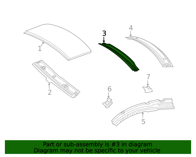 205-651-22-00 - Rear Bow 2017-2020 Mercedes-Benz | Mercedes-Benz USA Parts
