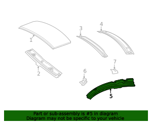 205-630-35-00 - Roof Rail 2017-2020 Mercedes-Benz | Mercedes-Benz USA Parts