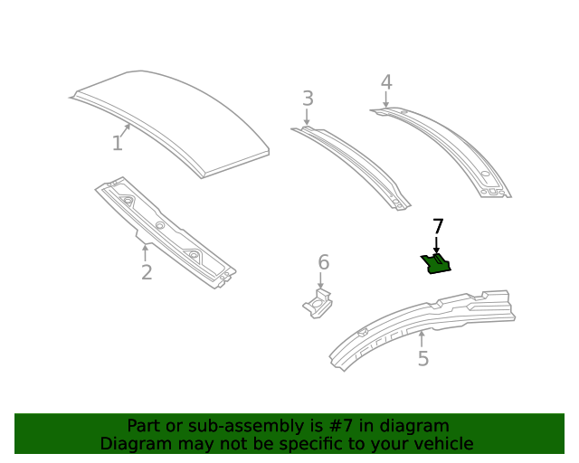 206-636-04-00 - Roof Rail Rear Bracket 2022-2024 Mercedes-Benz ...