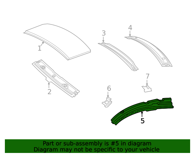 205-630-35-00 - Roof Rail 2017-2023 Mercedes-Benz | Mercedes-Benz USA Parts