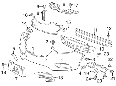 Bumper & Components - Front for 2017 Buick Encore | GMPartsDirect.com
