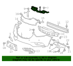 Genuine OEM Front Bumper Fascia Center Support Part# 42519570 Fits 2013 ...