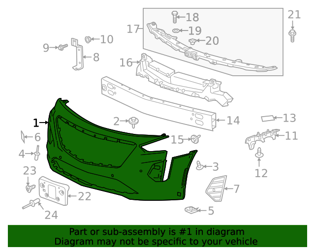 2019-2020 Cadillac CT6 Primed Front Bumper Upper Fascia 84713015 ...
