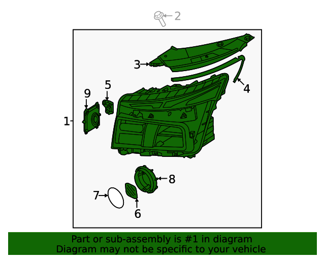 2021-2022 Hyundai Santa Fe Headlamp Assembly 92101-S2600 | QuirkParts