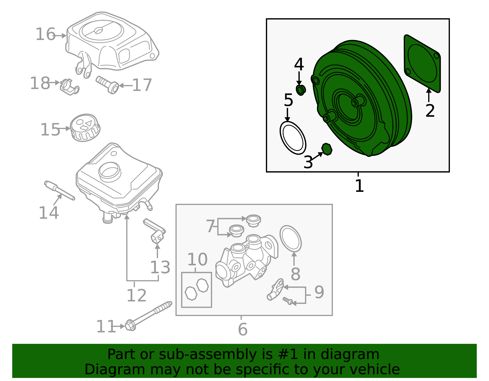 2019-2025 Audi Power Brake Booster 4K0-612-107-C | TascaParts.com