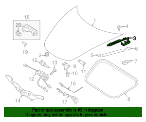 2012-2023 Porsche Hood Hinge 991-511-151-03 | OEM Parts Online