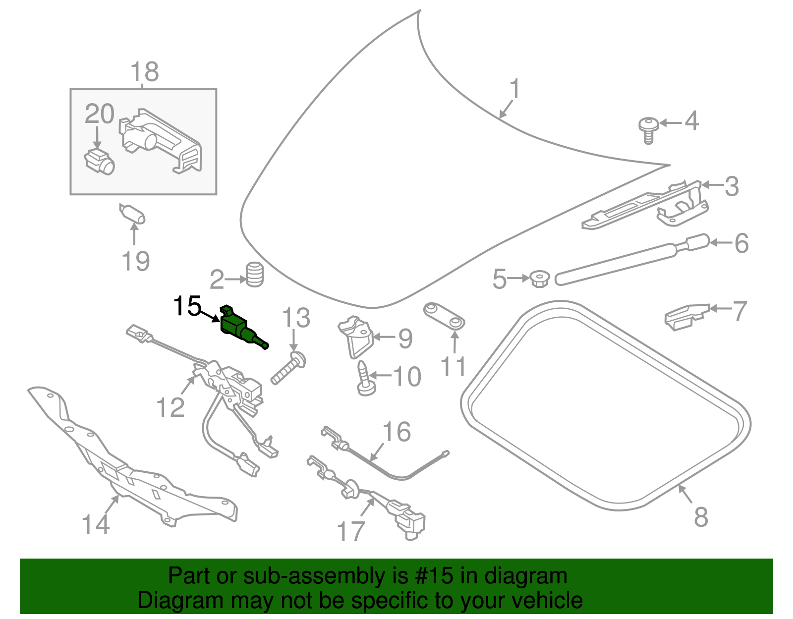 2012-2024 Porsche Trunk Lock Actuator Motor 991-624-119-02 | Porsche Marin