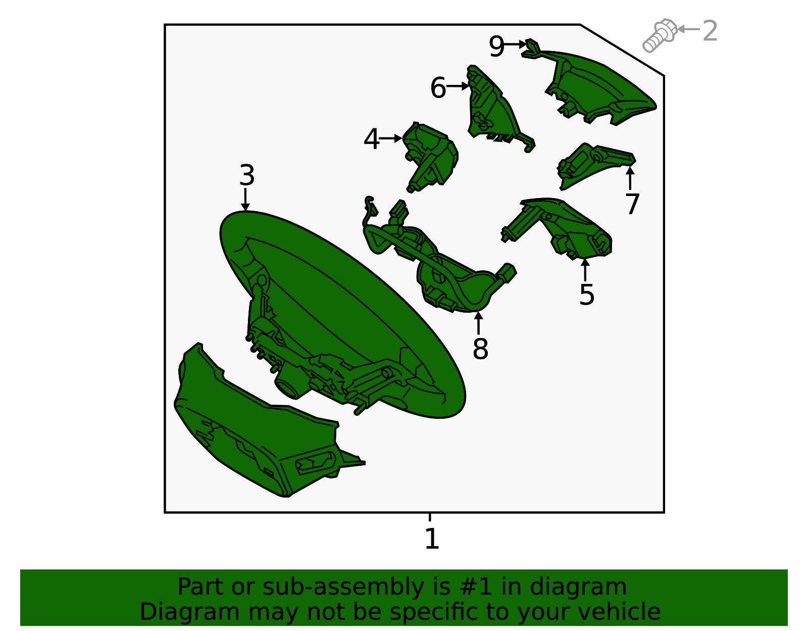 2019-2021 Hyundai Kona Electric Strg Wheel Assembly 56100-K4120-TRY ...