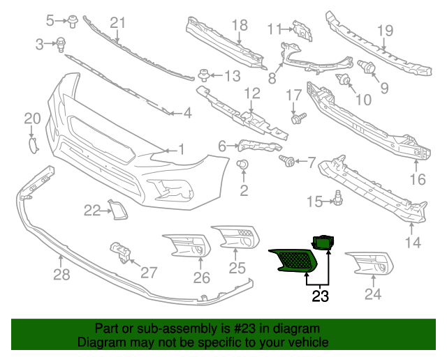 57731VA500 - Fog Light Trim 2020-2021 Subaru | AutoNationParts.com