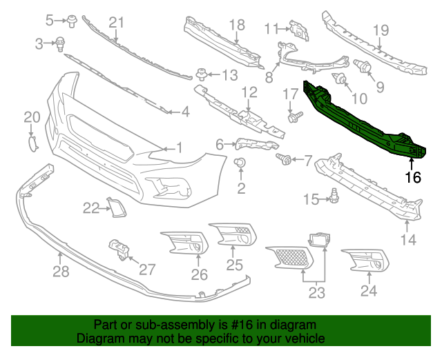 57711VA0129P - Impact Bar - 2015-2021 Subaru | Select Subaru Parts