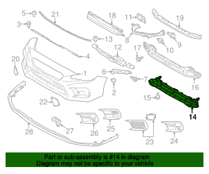 57707VA040 - Bumper Cover Bracket 2015-2021 Subaru | AutoNationParts.com
