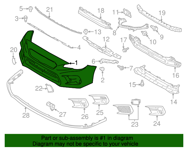 57704VA050 - Bumper Cover 2018-2021 Subaru | Subaru Direct Wholesale