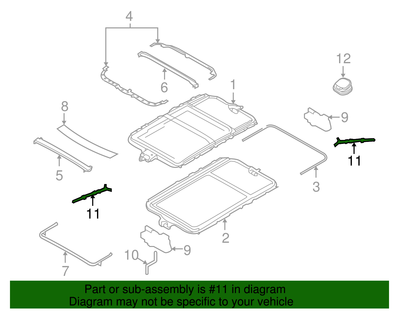 54137160027 - 2007-2013 BMW X5 Sunroof Drain Hose (54-13-7-160-027 ...
