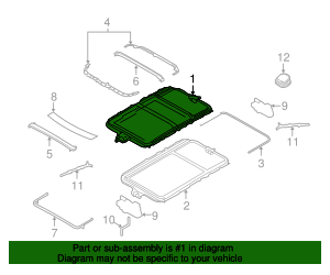 Genuine BMW 54-10-7-199-535 | Panoramic Glass Roof, Electric ...