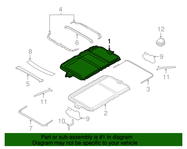 Genuine BMW 54-10-7-198-756 | Sunroof Assembly | FREE Shipping on Most ...