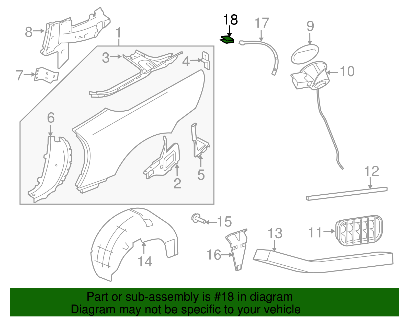 2007-2015 Jaguar Quarter Edge Trim Clip C2P5091 | OEM Parts Online