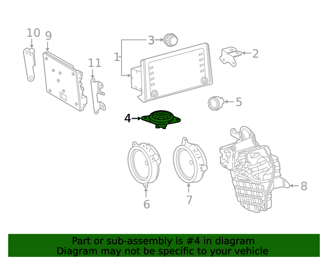 86150-0R020 - Speaker 2013-2024 Toyota | AutoNation Parts