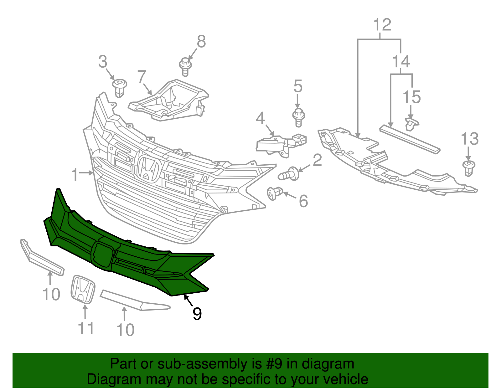 2016-2018 Honda HR-V Molding 71122-T7A-000 | OEM Parts Online