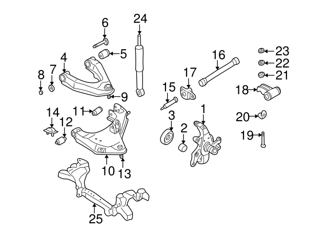 1998-2004 Nissan OEM NEW 2001-04 Nissan Frontier Lower Control Link Arm ...