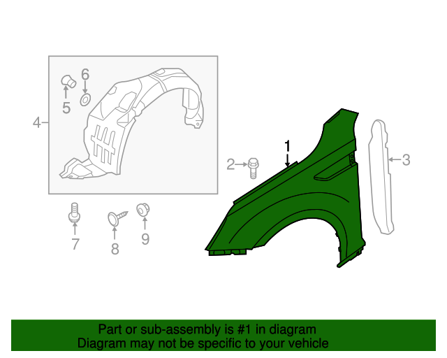66321-2T000 - Fender 2011-2016 Kia Optima | Kia.Parts Store