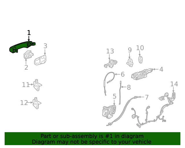 2019-2022 GM Chrome Rear Side Door Outside Handle 84807768 | NewGMParts.com