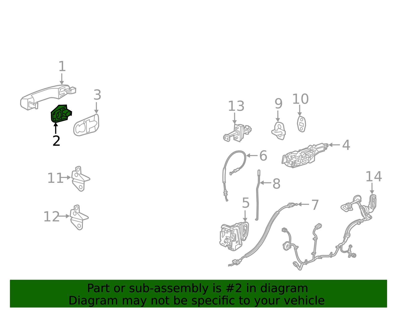 2019-2025 GM Exterior Door Handle Cover 84496180 GM | GMPartsDirect.com