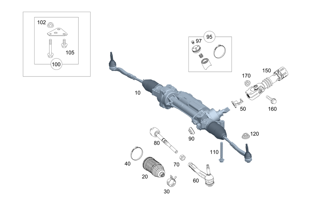 205-460-06-05 - Tie Rod 1995-2023 Mercedes-Benz | Mercedes-Benz USA Parts