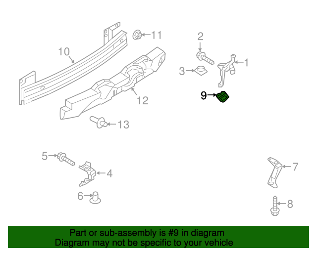 DFR5-50-251 - Bumper Cover Center Bracket 2013-2024 Mazda | Mazda ...