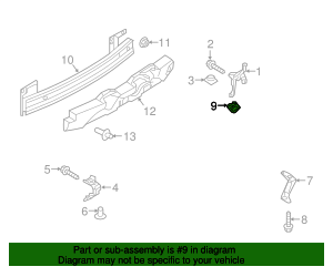 2013-2024 Mazda Bumper Cover Center Bracket DFR5-50-251 | Mazda-Parts