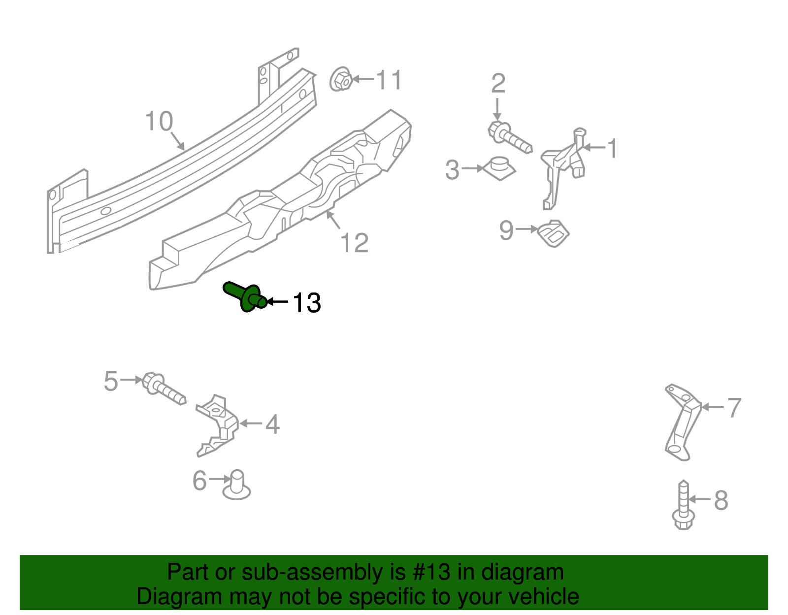 FD01-68-AC3 - Absorber Fastener - 1999-2024 Mazda | Mazda Swag