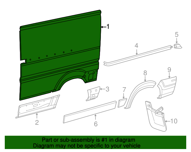 2014 Ram Side Panel - Driver's Side (LH) 68095842AA | TascaParts.com