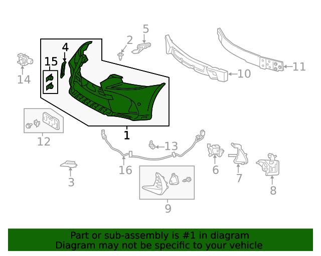 Lexus OEM Bumper Cover Part# 52119-5E992 | OEM Vehicle Parts