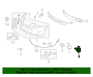 52143-53050 - Bumper Bracket - 2021 Lexus | MyLexusParts