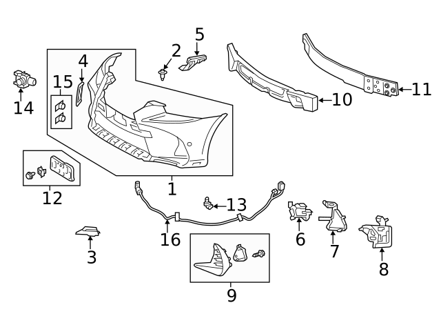 2021 Lexus Lower Grille 53105-53010 | Lexus Direct parts