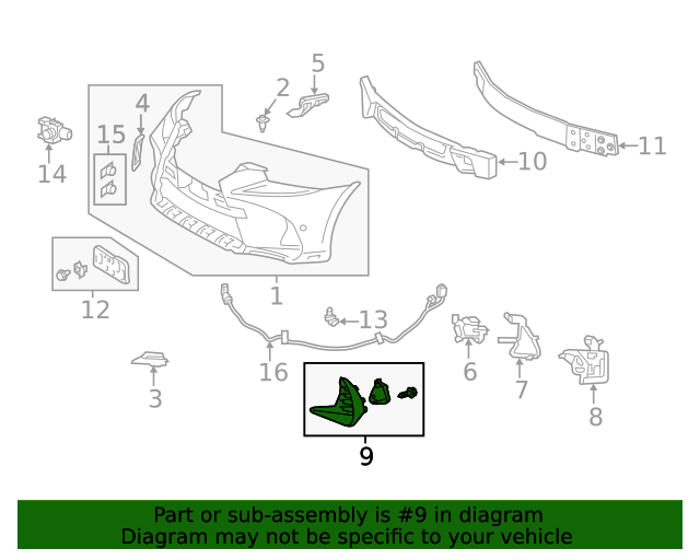 2021 Lexus Lower Grille 53105-53010 | Lexus Direct parts