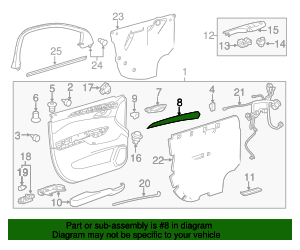 2010-2016 Cadillac SRX Trim Molding - Driver's Side (LH) 20810886 ...