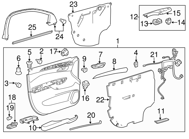 2010-2016 Cadillac SRX Trim Molding - Driver's Side (LH) 20810886 ...
